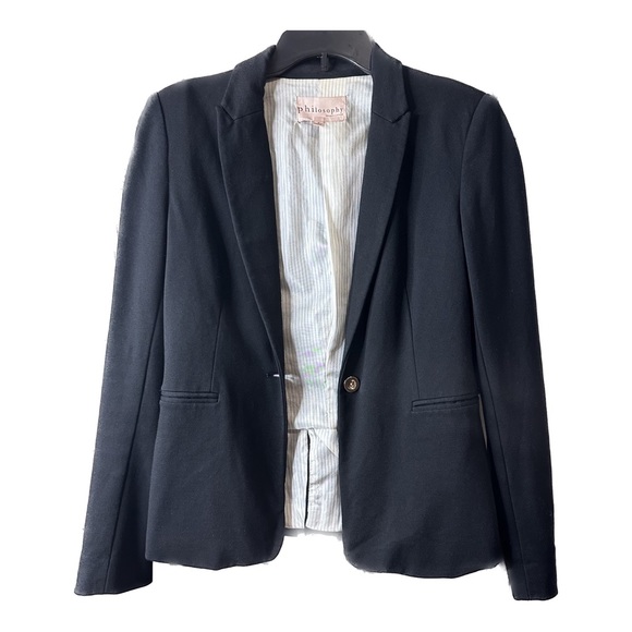 Philosophy | Jackets & Coats | Philosophy Blazer Black Gold Button ...